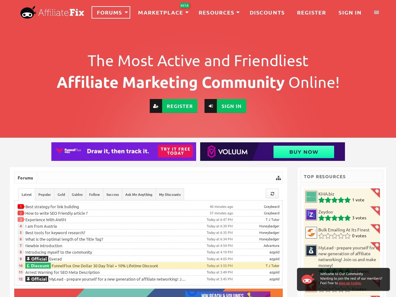 AffiliateFix - Marketing Toplist