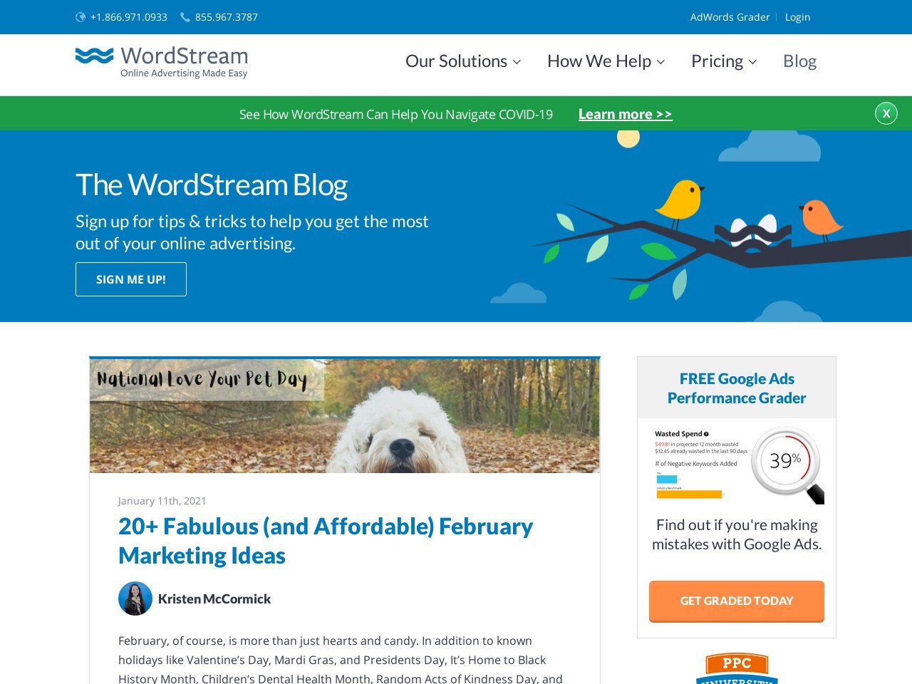 WordStream Blog - Marketing Toplist